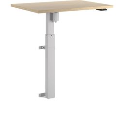 1-S&auml;ulen-Schreibtisch Atlanta, Wandmontage, BxT 1200 x 800 mm, wei&szlig;, Birke kaiserkraft