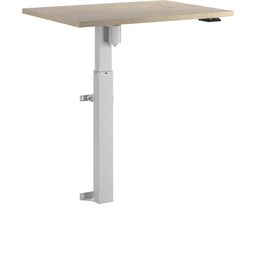 1-S&auml;ulen-Schreibtisch Atlanta, Wandmontage, BxT 1200 x 800 mm, wei&szlig;, Eiche kaiserkraft
