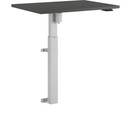 1-S&auml;ulen-Schreibtisch Atlanta, Wandmontage, BxT 1200 x 800 mm, wei&szlig;, dunkelgrau kaiserkraft