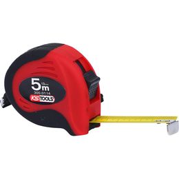 KS Tools Ma&szlig;band mit Feststeller, schwarz / rot, L&auml;nge 5 m, Bandbreite 19 mm