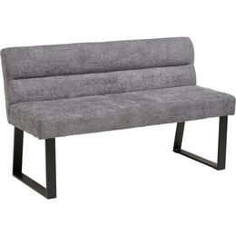 Livetastic Sitzbank, Dunkelgrau, Metall, Textil, 3-Sitzer, 140x83x61 cm, Esszimmer, B&auml;nke, Sitzb&auml;nke