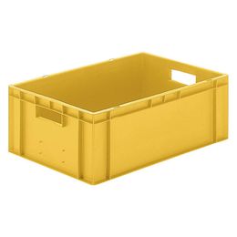 Euro-Format-Stapelbeh&auml;lter, W&auml;nde und Boden geschlossen, LxBxH 600 x 400 x 210 mm, gelb, VE 5 Stk kaiserkraft