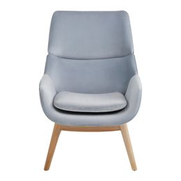 Sessel Felia ca. 71x92,5x79cm Samt Hellgrau