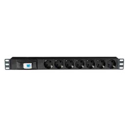 Showtec 19" 1HE Steckerleiste 7 mit Trennschalter, Socketstrip7