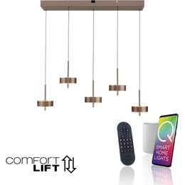 LED Pendelleuchte "Q-ROTATE", schwarz, metal braun, 5, 1 Stk., NEUHAUS Q SMART HOME LIGHTS, Leuchten, LED Pendelleuchte