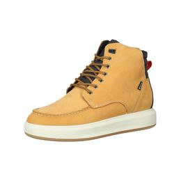 Schn&uuml;rstiefelette Fretz Men "Fretz Men Stiefelette Nubukleder", Herren, Gr. 44, gelb, braun, Nubukleder, Schuhe Schn&uuml;rstiefelette