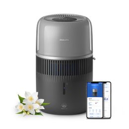 Luftbefeuchter Philips "HU5710/03 5000 Series", grau (dunkelgrau), B:23,3cm H:37,8cm T:23cm, Luftbefeuchter, Luftbefeuchter, f&uuml;r 56 m&sup2; R&auml;ume, mit NanoCloud Technologie