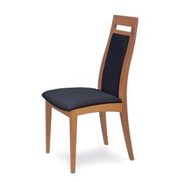 Esszimmerstuhl Home Affaire "CLIO", buche, schwarzgrau, buche natur, schwarzgrau, B:48cm H:101cm T:58cm, Massivholz, St&uuml;hle, Esszimmerstuhl, Stuhl mit wasserabweisender Stoff
