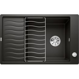 Granitsp&uuml;le Blanco "ELON XL 6 S-F", schwarz, B:49cm H:19cm T:77cm, Verbundwerkstoff, K&uuml;chensp&uuml;len, erh&auml;ltlich in mehreren Farben, inklusive gratis Edelstahl-Tropfgitter