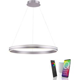 LED Pendelleuchte "Q-VITO", stahlfarben, 1, &Oslash; 79,4cm, 1 Stk., NEUHAUS Q SMART HOME LIGHTS, Leuchten, LED Pendelleuchte