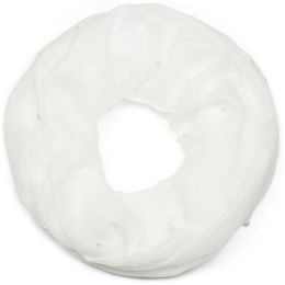 Loop styleBREAKER "Loop Schal mit Perlen Applikation", Damen, wei&szlig;, Obermaterial: 50% Viskose CV. 50% Baumwolle CO., Modisch, Modet&uuml;cher Loop