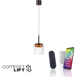LED Pendelleuchte "Q-KON", kupferfarben, 1, &Oslash; 21cm, 1 Stk., NEUHAUS Q SMART HOME LIGHTS, Leuchten, LED Pendelleuchte