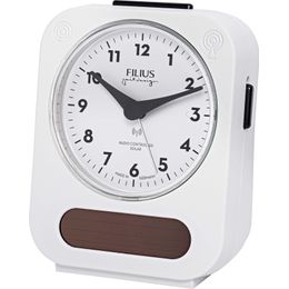 Funkwecker FILIUS zeitdesign "0543-0", wei&szlig;, Wecker, Funkwecker, Wecker, Beleuchtung, Solar, Made in Germany,Schlafzimmer, Geschenkidee