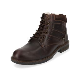 Schn&uuml;rstiefelette Hush Puppies "Hush Puppies Stiefelette Leder", Herren, Gr. 41, braun, Leder, Schuhe Schn&uuml;rstiefelette