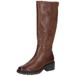 Stiefel Caprice "Caprice Stiefel Leder/Textil", Damen, Gr. 38, braun (cognac), Leder, Textil, Schuhe Stiefel