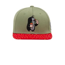 Baseball Cap KOAA "Der kleine Maulwurf - Erdbeere", Baby, Gr. 1-3, gr&uuml;n (olivgr&uuml;n), 100% Baumwolle, bestickt, Caps, mit detailreicher Stickerei