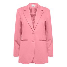Blusenblazer Ichi "Blazer IHKATE", Damen, Gr. XXL, rosa (chateau rose), Obermaterial: 74% Polyester PES. 22% Viskose CV. 4% Elasthan EL., Blazer Blusenblazer