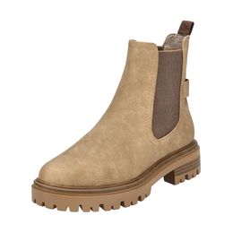 Stiefelette Tamaris "Tamaris Stiefelette Lederimitat", Damen, Gr. 39, braun (camel), Lederimitat, Schuhe Stiefelette