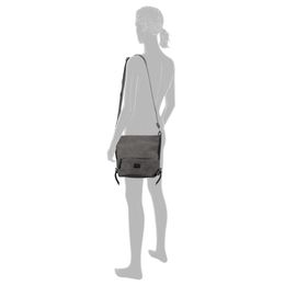 Umh&auml;ngetasche Tom Tailor "ELIN", Damen, Gr. B/H/T: 28,5cm x 26cm x 9cm, grau, Lederimitat, Taschen Umh&auml;ngetasche, mit seitlichen Zierb&auml;ndern