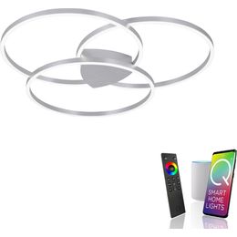 LED Deckenleuchte "Q-KATE", silber (aluminiumfarben), 3, &Oslash; 93,1cm, 1 Stk., NEUHAUS Q SMART HOME LIGHTS, Leuchten, LED Deckenleuchte