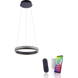 LED Pendelleuchte "Q-VITO", anthrazit, 1, &Oslash; 40cm, 1 Stk., NEUHAUS Q SMART HOME LIGHTS, Leuchten, LED Pendelleuchte