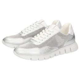 Sneaker Sioux "Mokrunner-D-017", Damen, Gr. 37 (UK 4), grau, Obermaterial: 40% Ziegenleder goatskin. 30% Textilmaterial TEXMAT. 30% Kalbsleder CAL. 100% Gummi rubber., Schuhe Sneaker