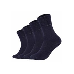 Kurzsocken Camano "Socken 4er Pack", Damen, Gr. 39-42, blau (dunkelblau), Obermaterial: 80% Baumwolle CO. 17% Polyamid PA. 3% Elasthan EL., Socken