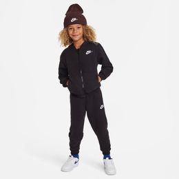 Jogginganzug Nike Sportswear "LBR FZ CLUB SET", Jungen, Gr. 110 (5), schwarz, Sweatware, Obermaterial: 60% Baumwolle, 40% Polyester, Sportanz&uuml;ge Jogginganzug, zweiteiliges Set, f&uuml;r Kinder, aus Baumwolle und Polyester