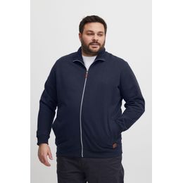 Sweatjacke Blend "BHAlio Big & Tall", Herren, Gr. 5XL, blau (marineblaus), Sweatware, 60% Baumwolle, 40% Polyester, unifarben, regular fit normal, Rundhals, eingesetzt Rippb&uuml;ndchen, Sweatjacken Sweatjacke, Stilvolle Sweat Zip-Jacke in gro&szlig;en Gr&ouml;&szlig;en