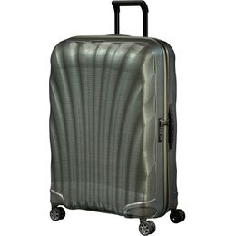 Hartschalen-Trolley Samsonite "C-LITE, verschiedene Gr&ouml;&szlig;en und Farben", Gr. B/H/T: 51cm x 75cm x 31cm 94 l, gr&uuml;n (metallic gr&uuml;n), Polypropylen, unifarben, Koffer, mit arretierbarem und versenkbarem Druckknopf-Trolleysystem