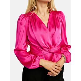 Blusentop LIBERT&Eacute; ESSENTIEL "Libert&eacute; Essentiel Shirt TIKI", Damen, Gr. L, pink, Obermaterial: 100% Polyester, Blusen Blusentop