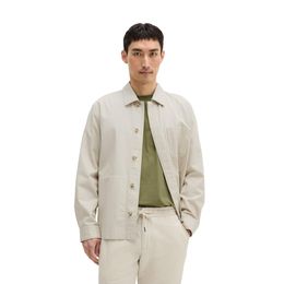 Marc O'Polo Kurzjacke MARC O'POLO "aus Bio-Baumwolle und Leinen", Herren, Gr. L, grau silk, Obermaterial: 88% Baumwolle, 12% Leinen, unifarben, regular fit, Manschette, Jacken Kurzjacke