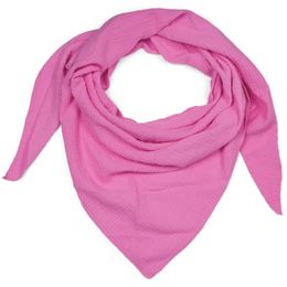 Dreieckstuch styleBREAKER "Musselin Dreiecktuch Einfarbig", Damen, rosa, Obermaterial: 100% Baumwolle CO., Modisch, Modet&uuml;cher