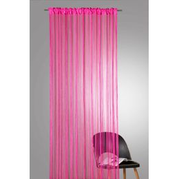 Weckbrodt-Gardinen Fadenvorhang WECKBRODT "Rebecca" Gr. 2, pink, uni, B:148cm H:160cm, Polyester, Gardinen, Fadengardine, Insektenschutz, transparent, k&uuml;rzbar, Store