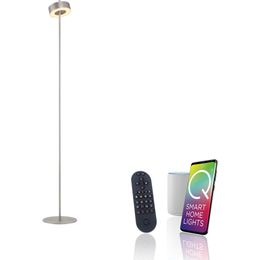 LED Stehlampe "Q-ROTATE", aluminiumfarben, 1, &Oslash; 22cm H: 140cm, 1 Stk., NEUHAUS Q SMART HOME LIGHTS, Leuchten, LED Stehlampe