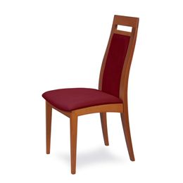 Esszimmerstuhl Home Affaire "CLIO", kirsch, bordeaux, kirschbaum, bordeaux, B:48cm H:101cm T:58cm, Massivholz, St&uuml;hle, Esszimmerstuhl, Stuhl mit wasserabweisender Stoff
