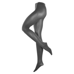 Feinstrumpfhose Esprit "Cotton", Damen, Gr. 42, grau (stone grau), Obermaterial: 58% Baumwolle, 37% Polyamid, 5% Elasthan, Strumpfhosen Feinstrumpfhose, Uni mit weichem Bund f&uuml;r druckfreien Halt