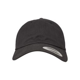 Snapback Cap Flexfit "Flexfit Unisex Peached Cotton Twill Dad Cap", Herren, Gr. onesize, schwarz, 100% Baumwolle, unifarben, Caps