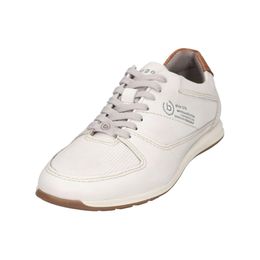 Sneaker Bugatti "Bugatti Sneaker Nappaleder", Herren, Gr. 43, wei&szlig;, braun, Nappaleder, Schuhe Sneaker