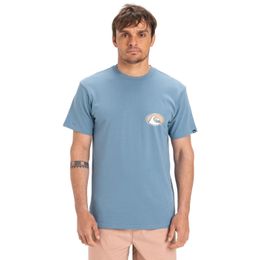 T-Shirt Quiksilver "Ev Flower Chaos", Herren, Gr. L, blau (coronet blau), Obermaterial: 100% Walkfrottier;, Shirts T-Shirt