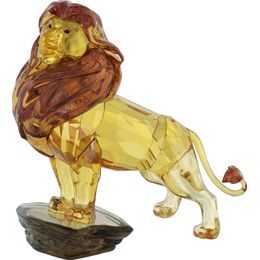 Dekofigur Swarovski "Kristallfigur Sammelfigur The Lion King Mufasa", braun (braun, schwarz), Dekofiguren, B/H/T: 6,4cm x 10,35cm x 9,25cm, Swarovski Kristall, Swarovski Kristall, B:6,4cm H:10,35cm T:9,25cm