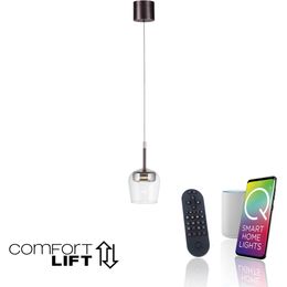 LED Pendelleuchte "Q-KON", silberfarben, 1, &Oslash; 21cm, 1 Stk., NEUHAUS Q SMART HOME LIGHTS, Leuchten, LED Pendelleuchte
