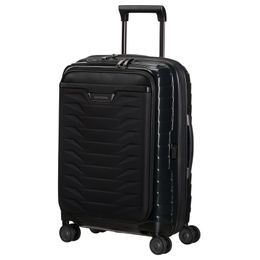 Hartschalen-Trolley Samsonite "PROXIS 55 EXP easy access", Gr. B/H/T: 40cm x 55cm x 23cm 42 l, schwarz, Polypropylen, Koffer, aus Polypropylen, mit Kreuzspanngurten und Rei&szlig;verschluss-Trennw&auml;nden