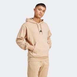 Kapuzensweatshirt adidas Sportswear "M FEELCOZY HD", Herren, Gr. M, schwarz (warm sandstone, schwarz), Obermaterial: 70% Baumwolle, 30% Polyester, normal, Rundhals, angesetztes B&uuml;ndchen, Sweatshirts