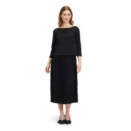 Jerseykleid Betty Barclay "Damen mit Plissee", Damen, Gr. 36, Normalgr&ouml;&szlig;en, schwarz, Obermaterial: 96% Polyester, 4% Elasthan. Futter: 100% Polyester, festlich, figurumspielend lang, U-Boot-Ausschnitt, Kleider Jerseykleid, Form