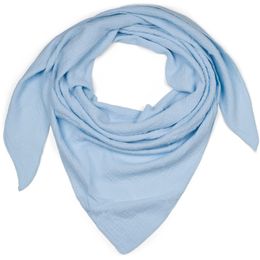 Dreieckstuch styleBREAKER "Musselin Dreiecktuch Einfarbig", Damen, blau (hellblau), Obermaterial: 100% Baumwolle CO., Modisch, Modet&uuml;cher