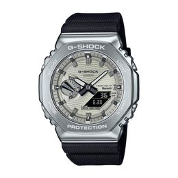 Smartwatch Casio G-SHOCK "GBM-2100A", schwarz, silberfarben, schwarz, Smartwatches, Herren, Smartwatch, Armbanduhr, Herren,Bluetooth, Solarbetrieb, Flight Log Memory