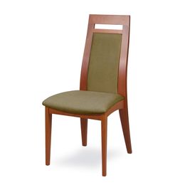 Esszimmerstuhl Home Affaire "CLIO", kirsch, moss, kirschbaum, moss, B:48cm H:101cm T:58cm, Massivholz, St&uuml;hle, Esszimmerstuhl, Stuhl mit wasserabweisender Stoff