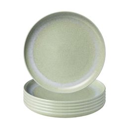 Fr&uuml;hst&uuml;cksteller "Fr&uuml;hst&uuml;cksteller Perlemor Alga &oslash; 23,8 cm 6er Set gr&uuml;n", gr&uuml;n, L:23,8cm, LIKE. BY VILLEROY & BOCH, Speiseteller