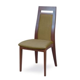 Esszimmerstuhl Home Affaire "CLIO", nuss, moss, nussbaum, moss, B:48cm H:101cm T:58cm, Massivholz, St&uuml;hle, Esszimmerstuhl, Stuhl mit wasserabweisender Stoff